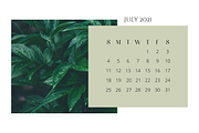 Customizable JULY 2021 Calendar