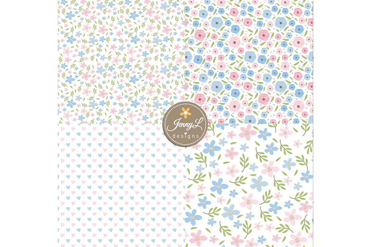 Spring Summer SEAMLESS Digital Paper, a Pattern Graphic by JennyL Designs