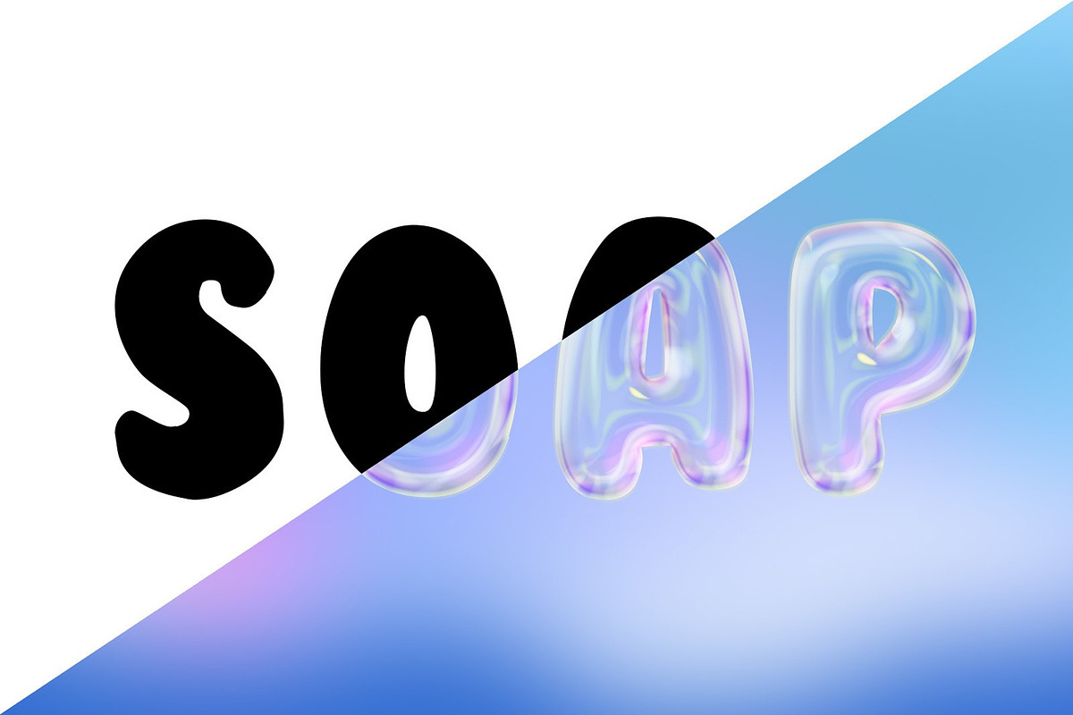 Soap Bubbles Text Effect Mockup, a Mockup by Medialoot