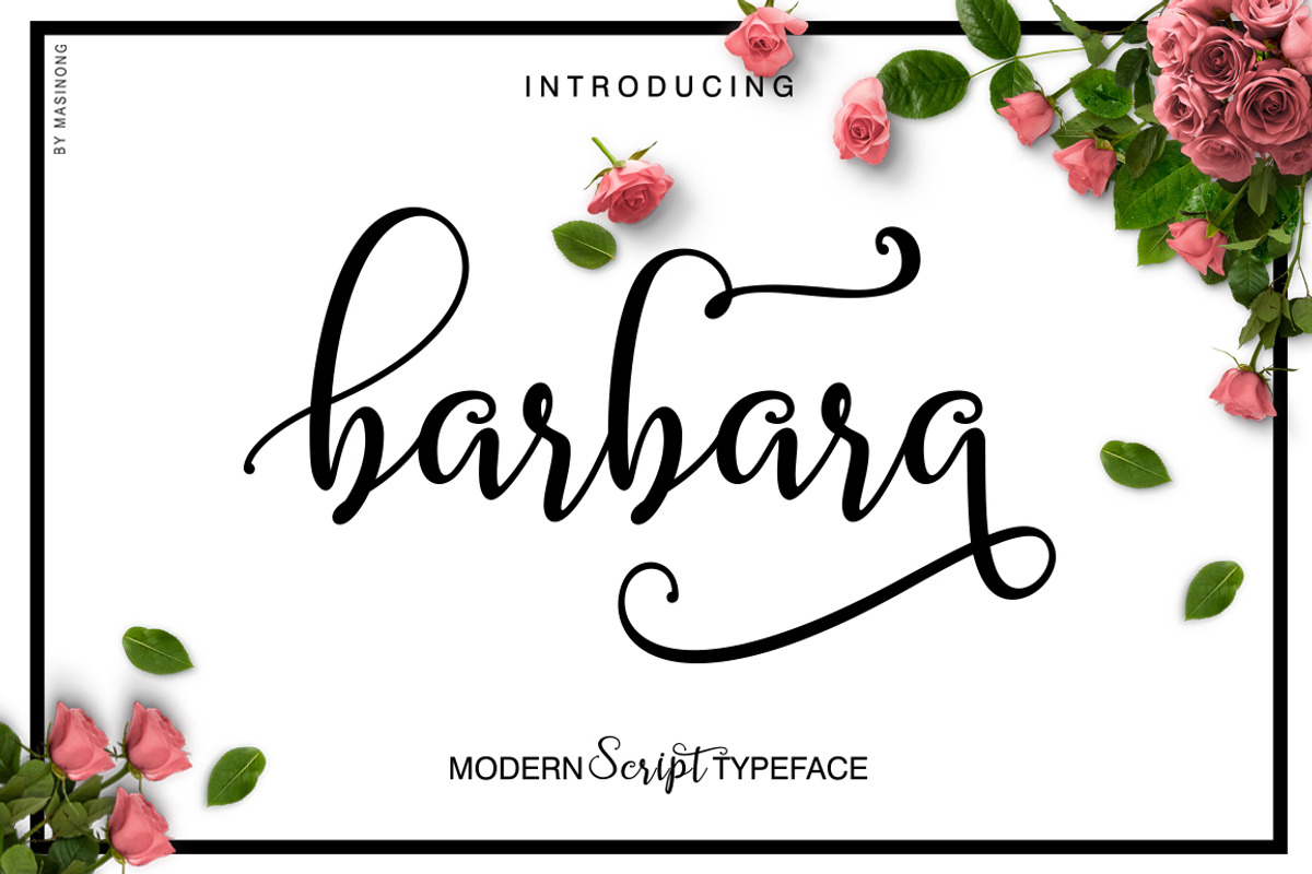 Barbara Script, a Script Font by MSG Studio