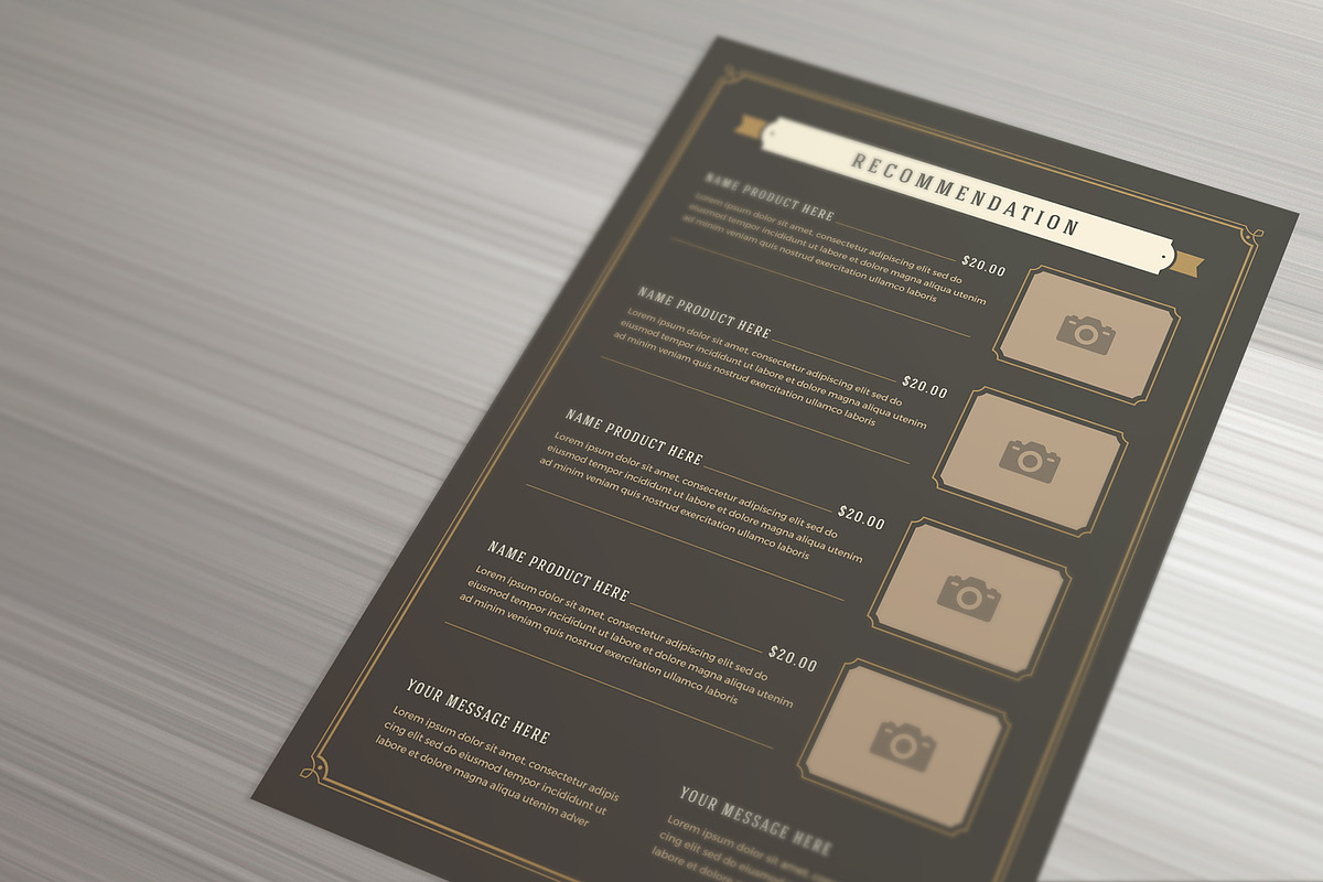 Restaurant Menu with Logo Design, a Brochure Template by Vasya Kobelev