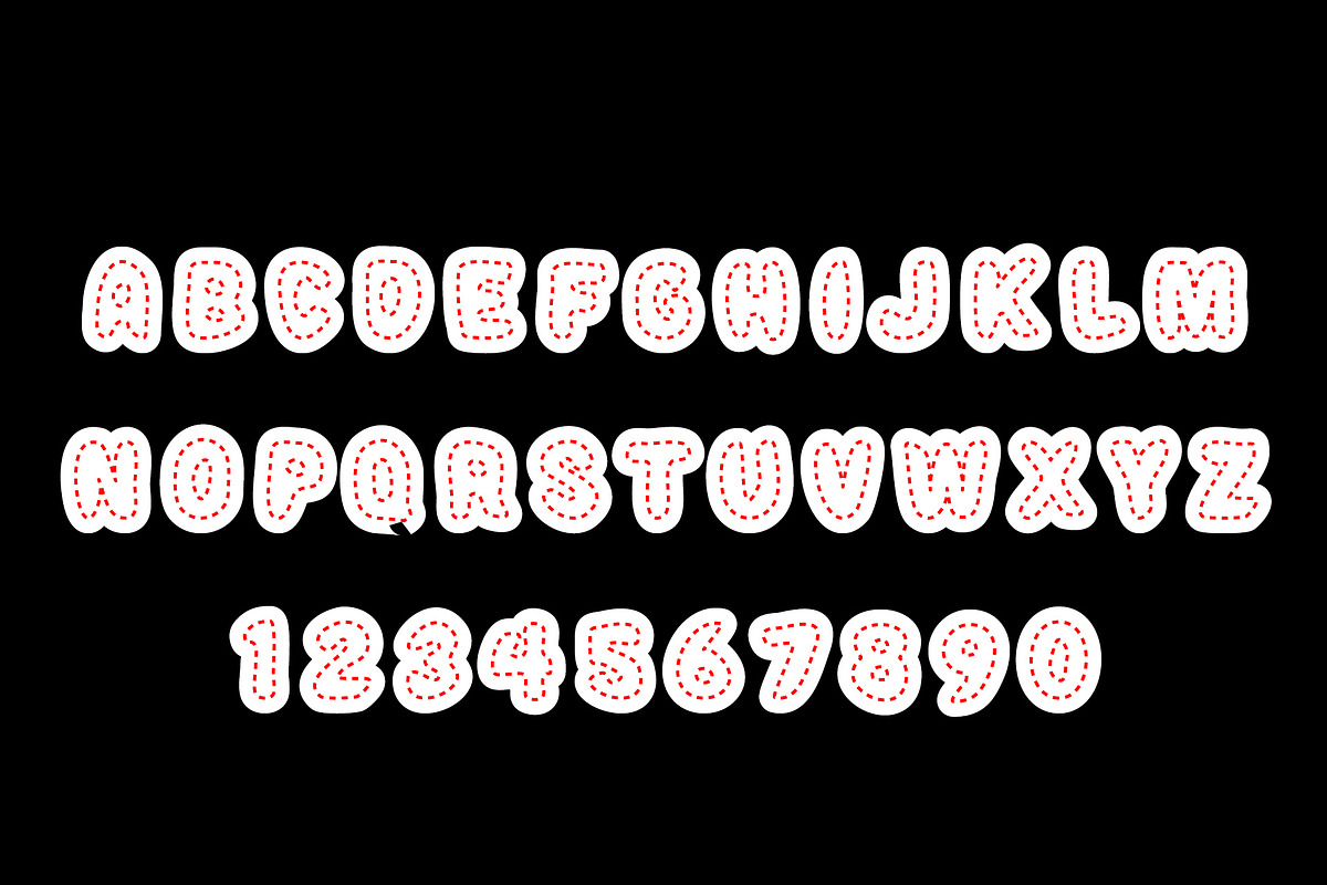 Stitched Letters SVG Font, a Font by vladocar