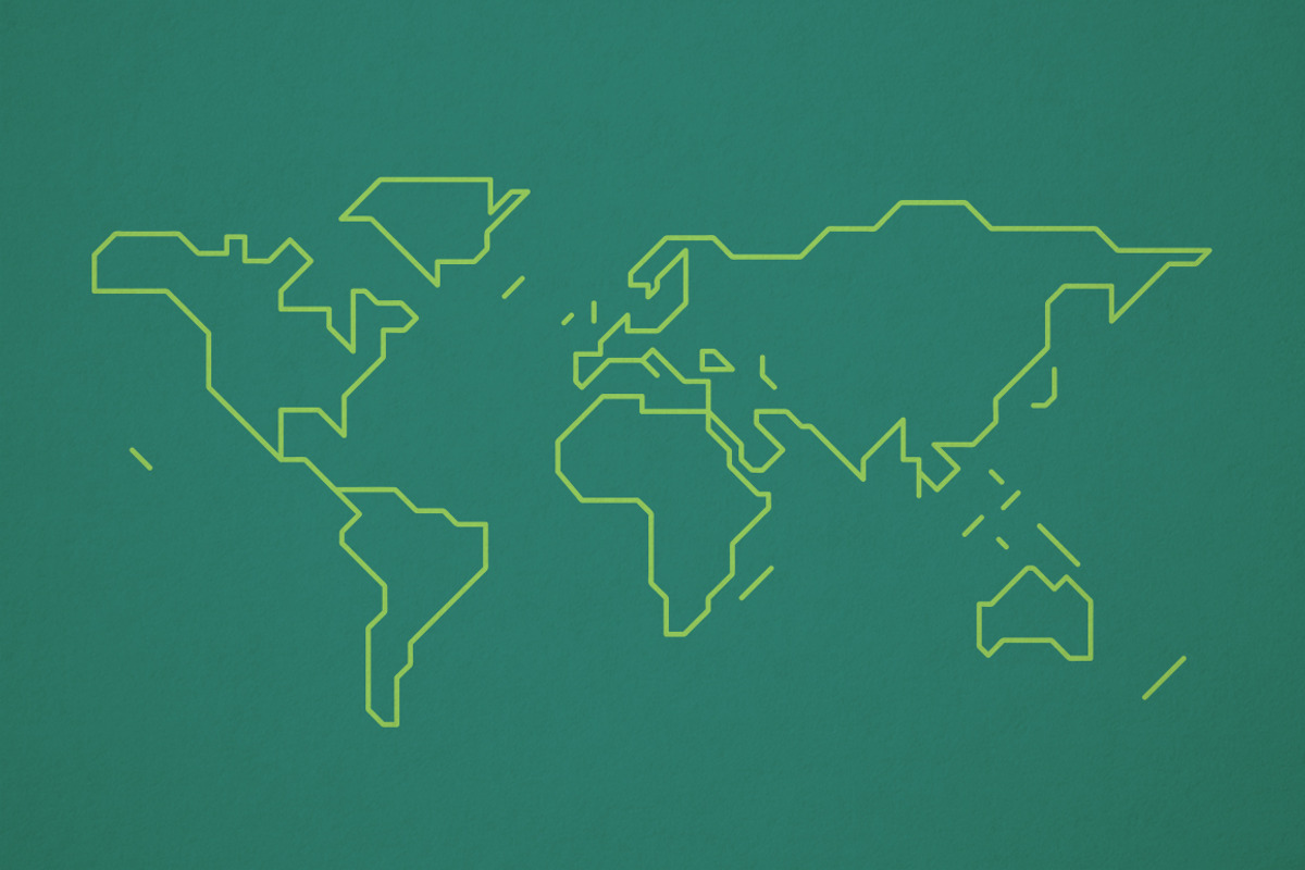 Simple World Map, an Illustration by Skylars Art Supplies
