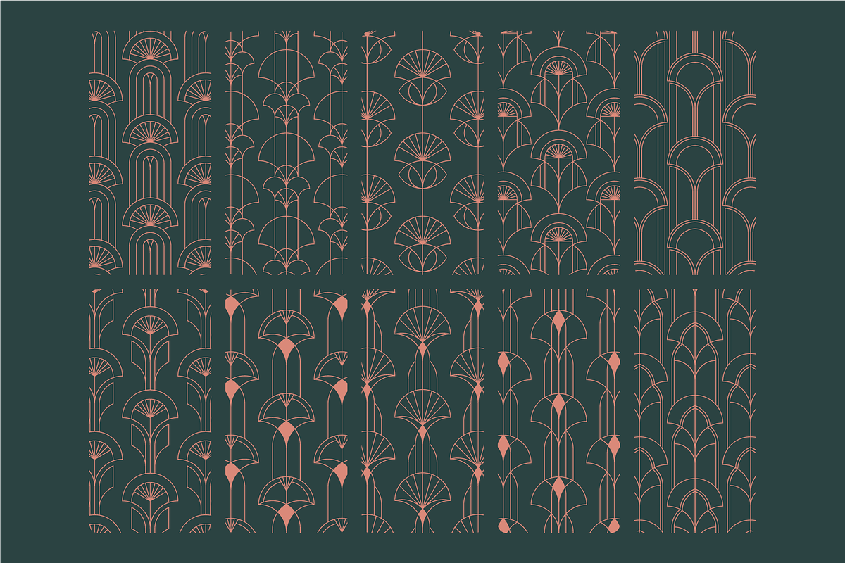 FishScale ArtDeco Patterns V5, a Pattern Graphic by tifftuff | Creative ...
