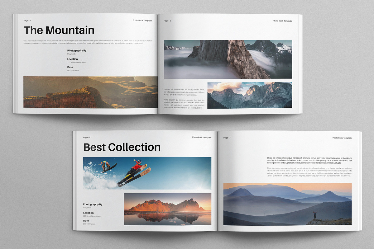 Photo Book Template Landscape, a Brochure Template by E-Type