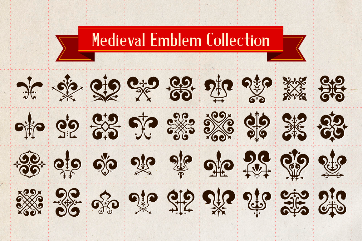 Medieval emblem collection, an Illustration by 611 Studio | Creative Market