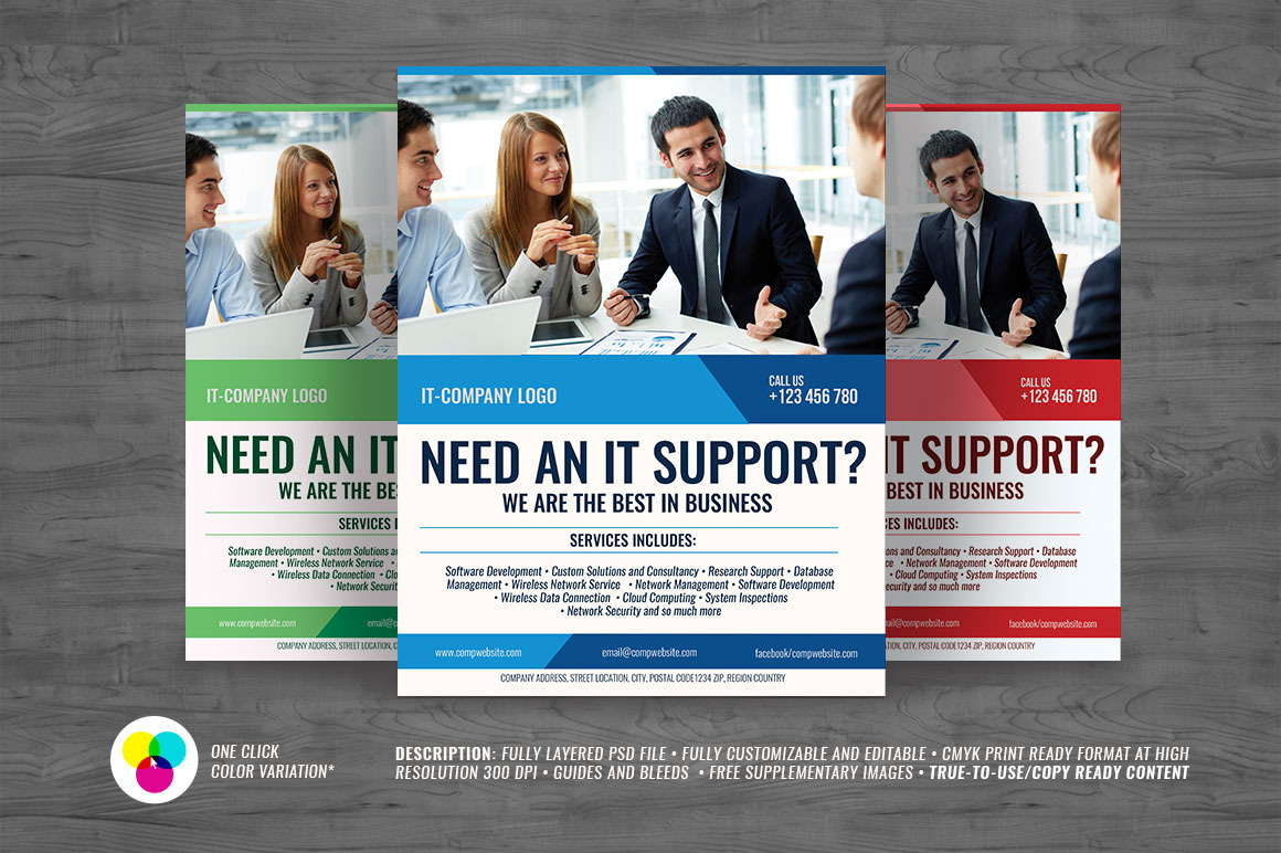 IT Services Flyer | Flyer Templates ~ Creative Market