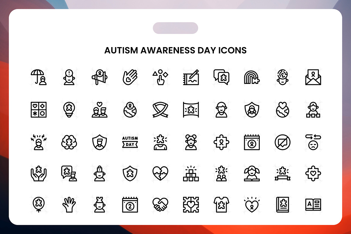 Autism Awareness Day Icons, an Icon by Wencory