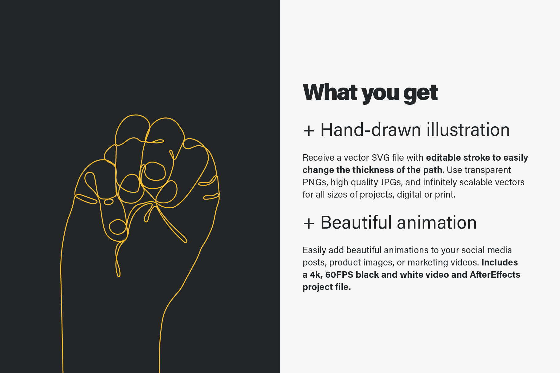 "M" Sign Language Line Art Drawing | Creative Market