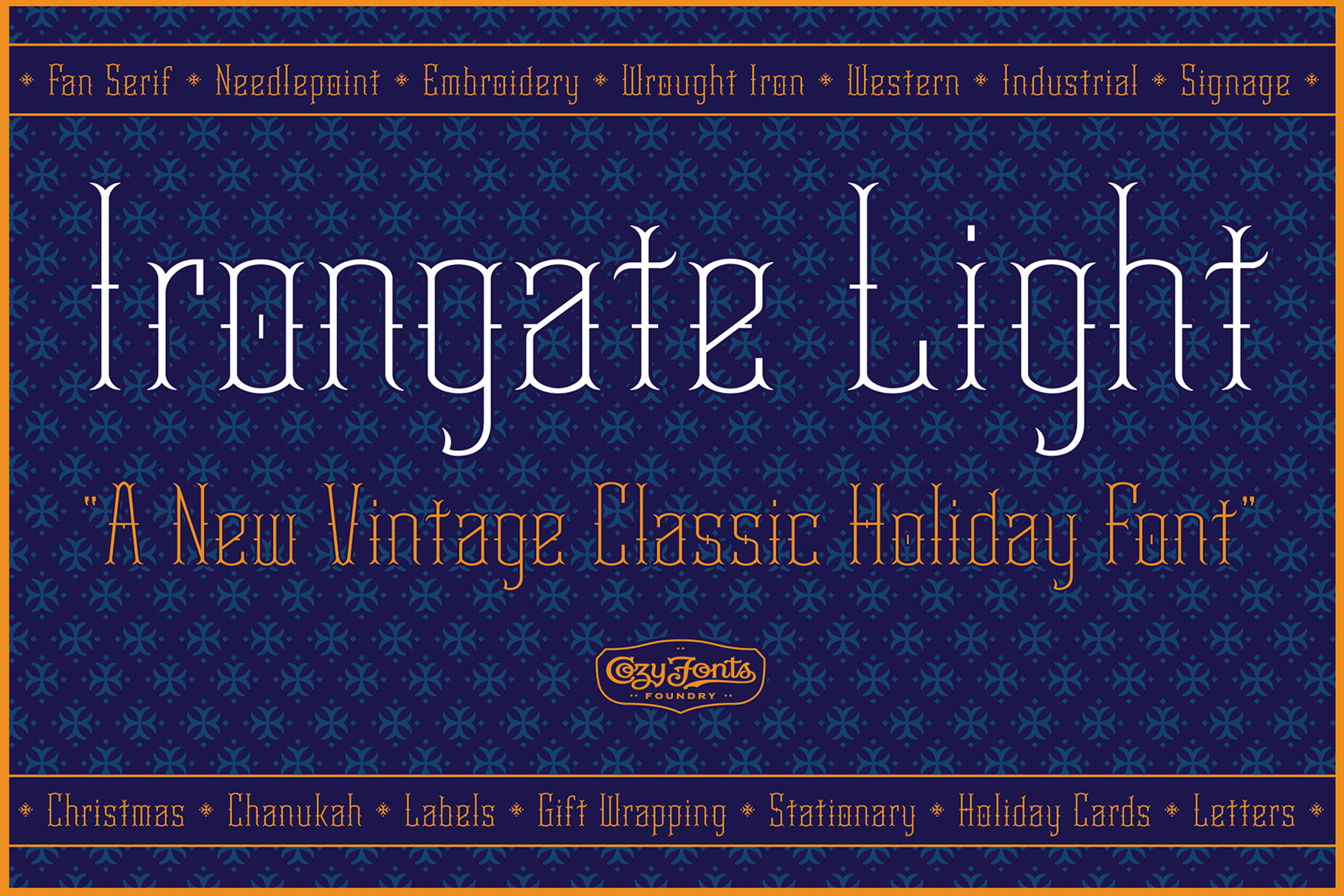 Irongate Light, a Serif Font by CozyFonts Foundry