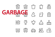 20 Garbage UI icons, an Outline Icon by Palau