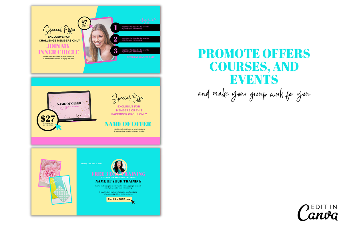 FACEBOOK GROUP COVERS TEMPLATE, a Social Media Template by Jennifer ...