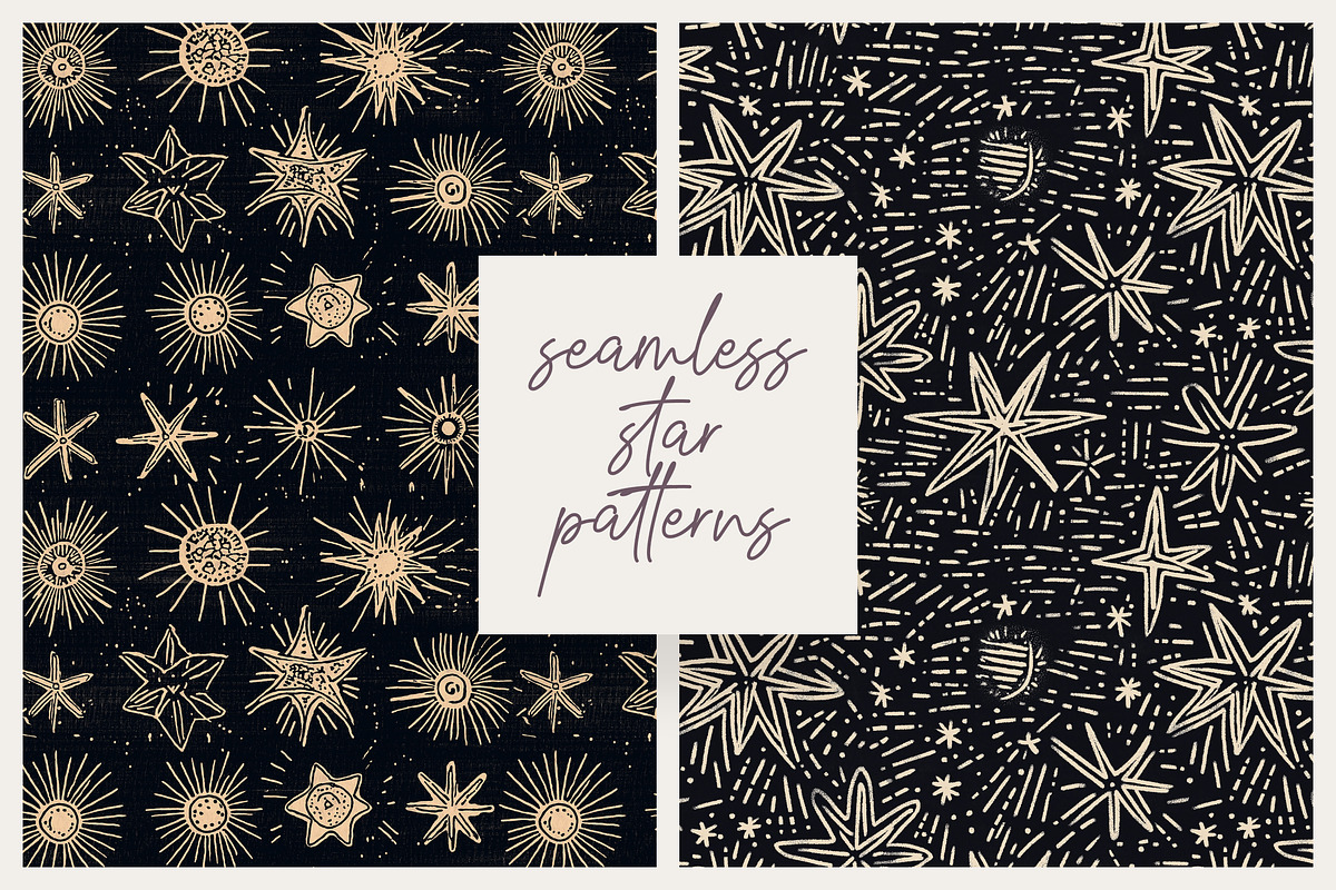 8 Seamless Star Patterns, a Pattern Graphic by DesignRocket