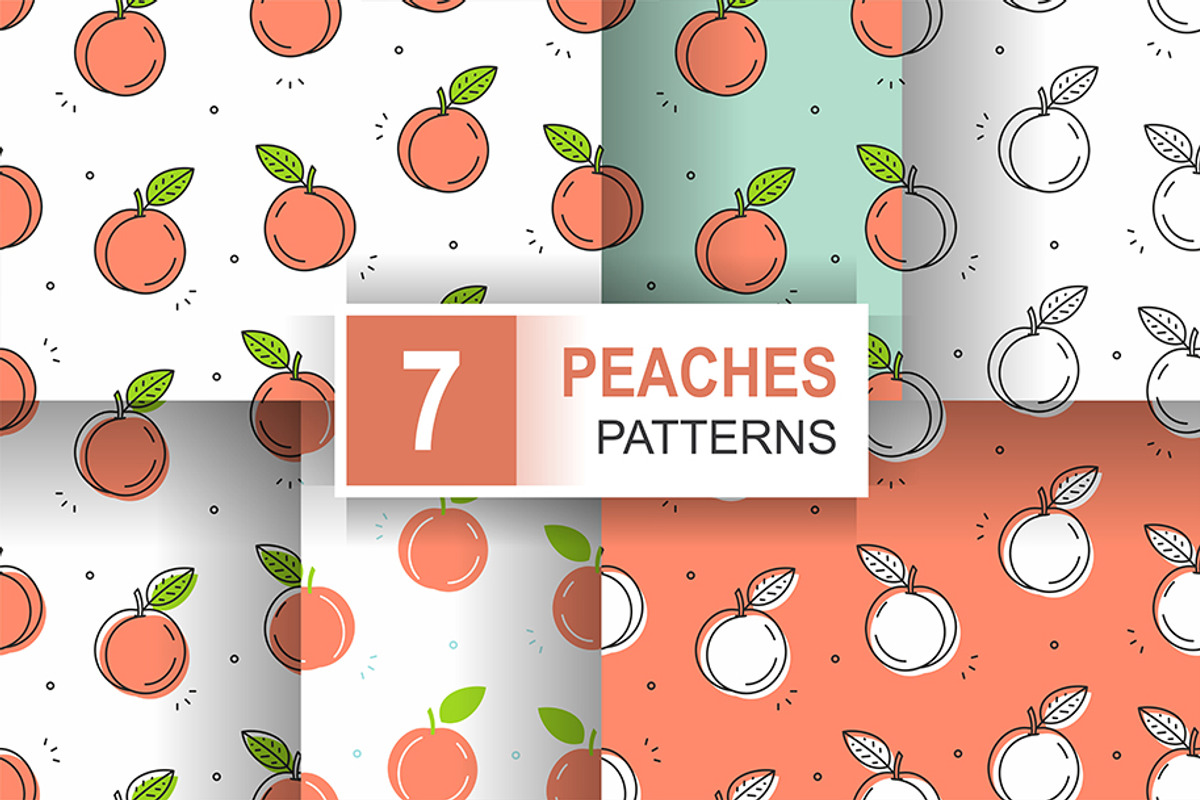 Peaches patterns, a Pattern Graphic by NataliiaVolyk | Creative Market