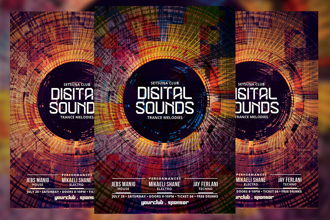 Digital Sounds Flyer, a Flyer Template by KiraYamato Design Studio
