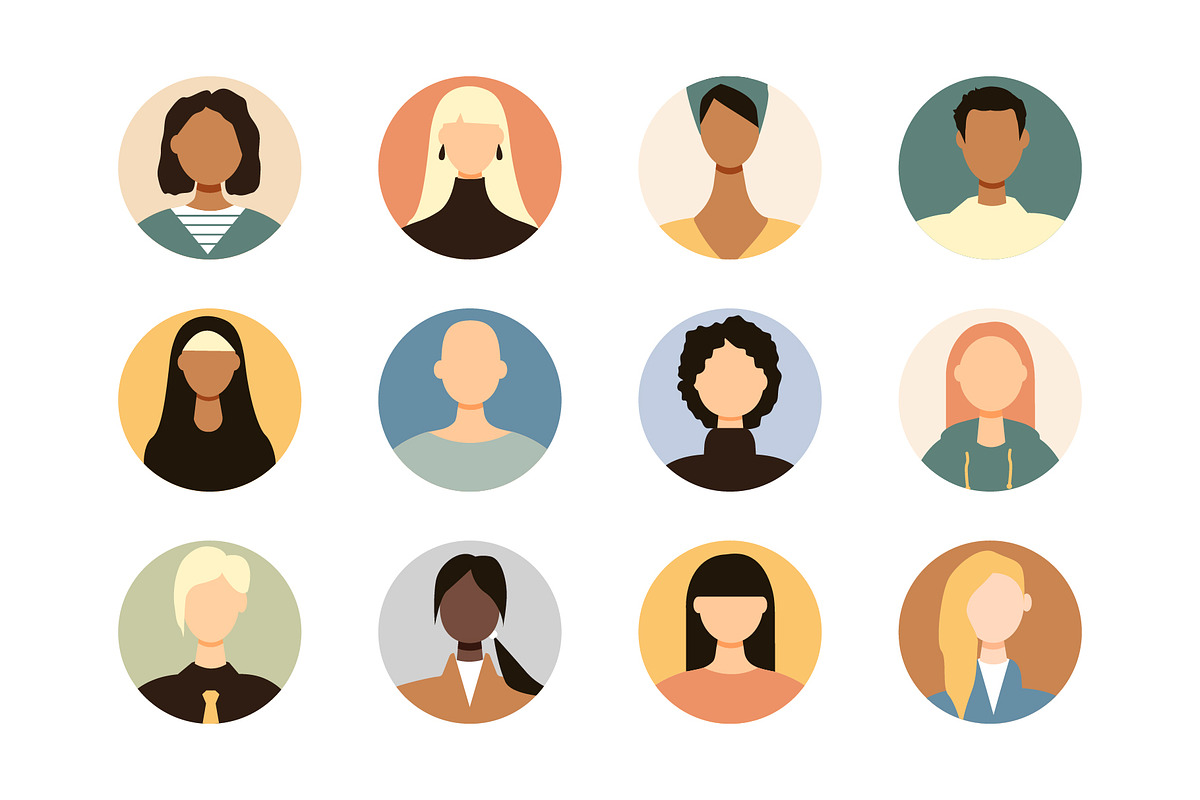 33 people avatars, a Person Illustration by Stafeeva