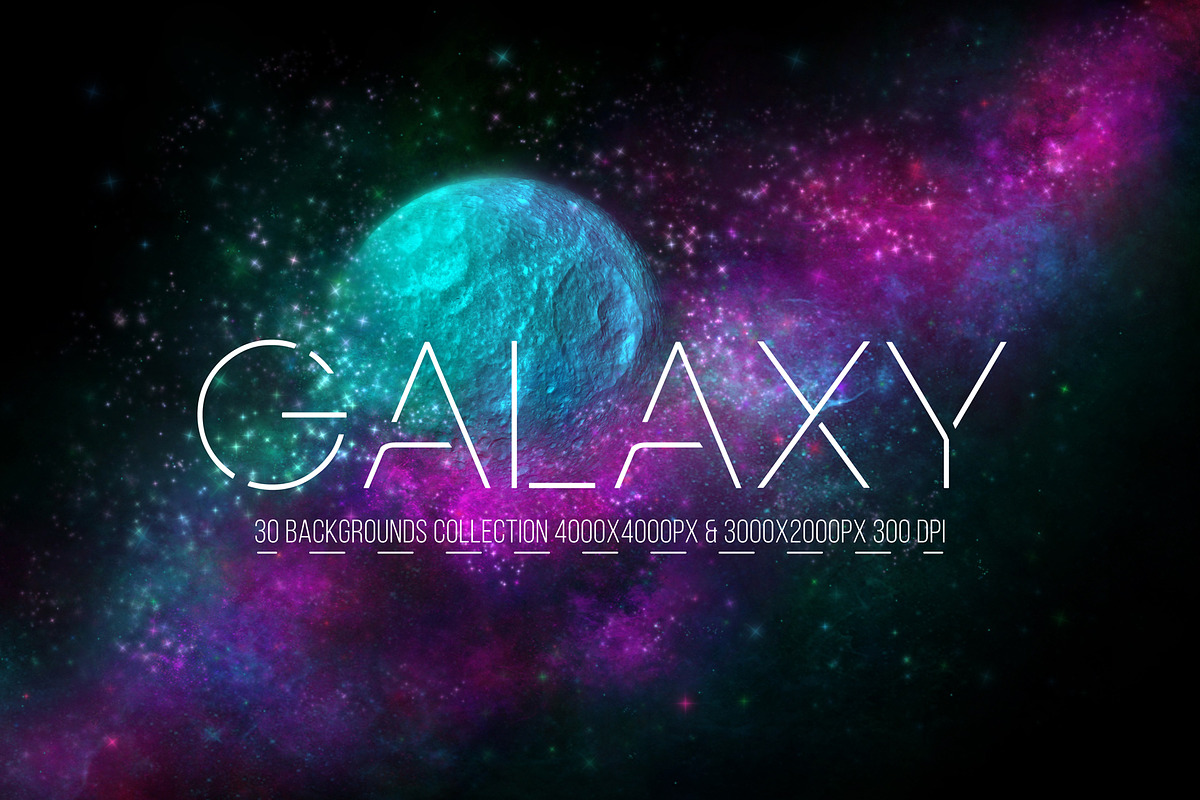 30 Galaxy Backgrounds Collection, a Texture Illustration by OlgaRom ...