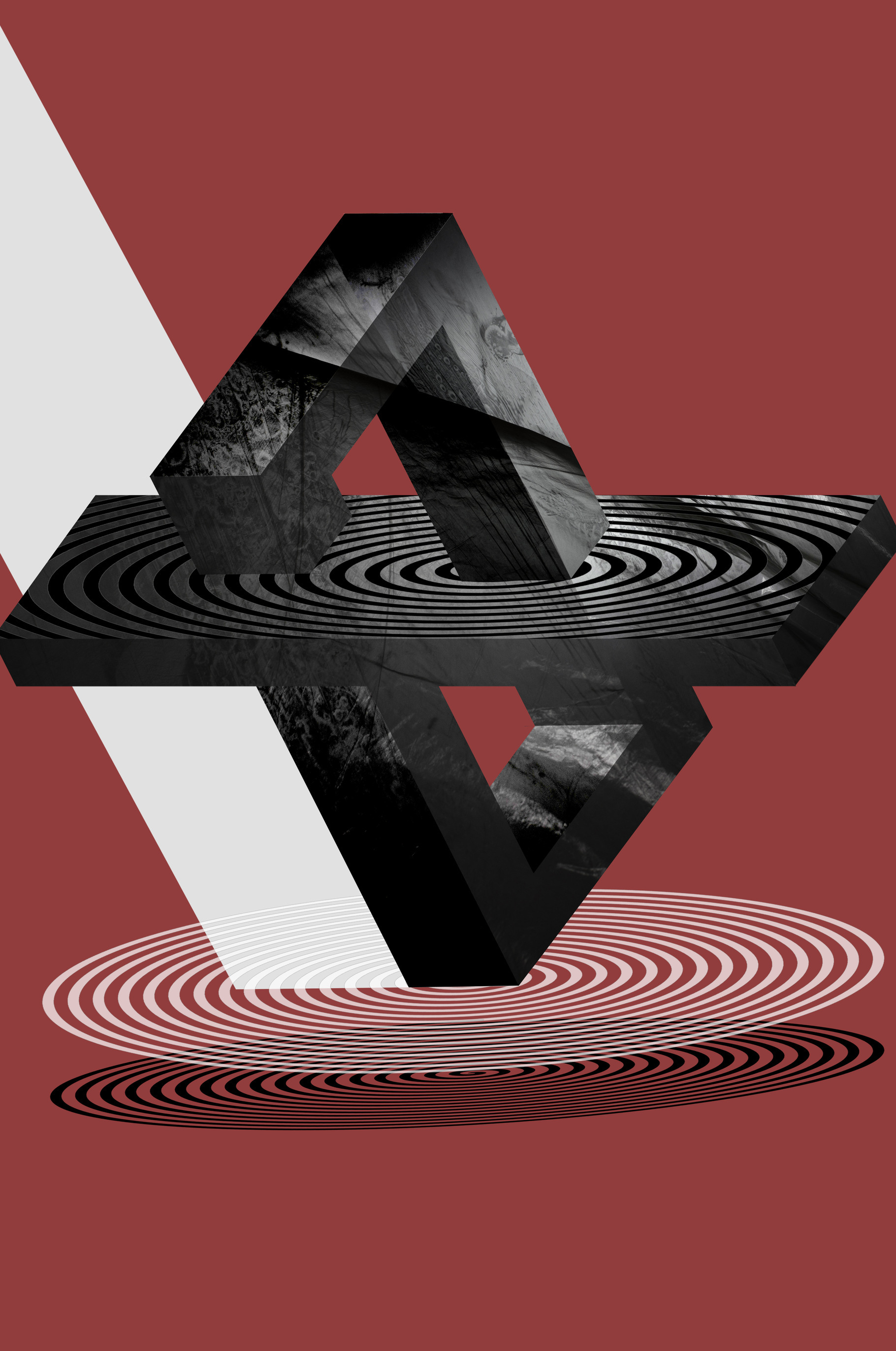 Poster design with impossible figure, an Abstract Photo by Psychopicture