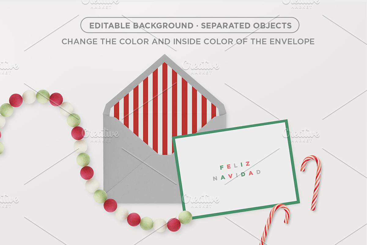 Mockup · Christmas Cards, a Print Template by tomodachi studio
