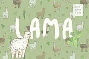 Lama, a Pattern Graphic by GooseFrol
