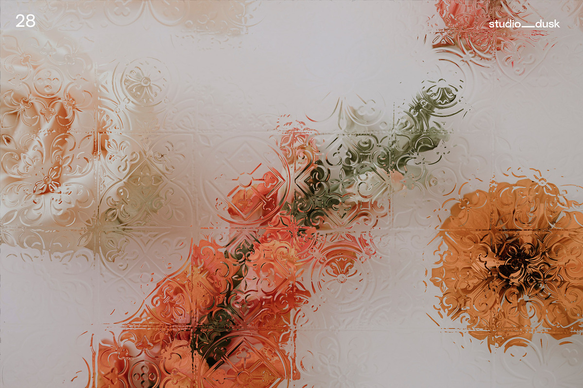 Refracto 33 Patterned Glass Effects, a Texture Graphic by Studio Dusk