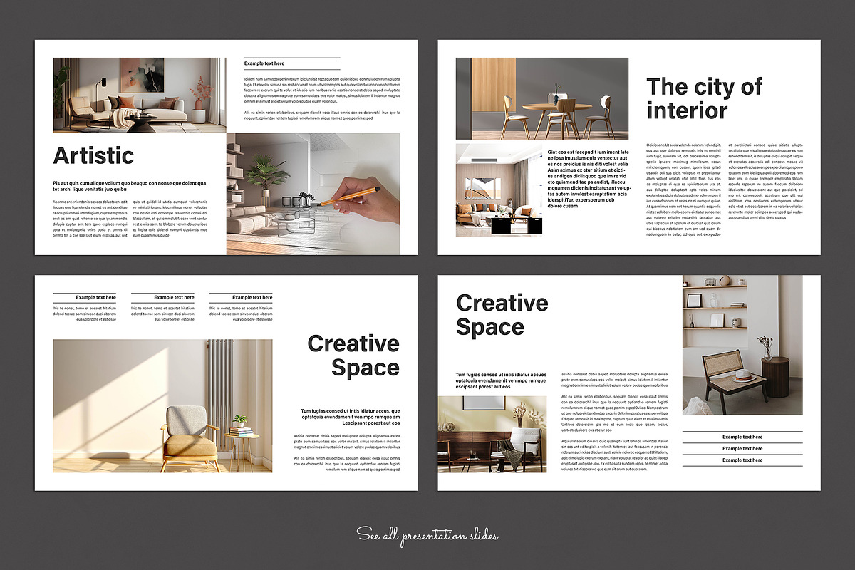 Interior Design Presentation Layout, a Presentation Template by ...