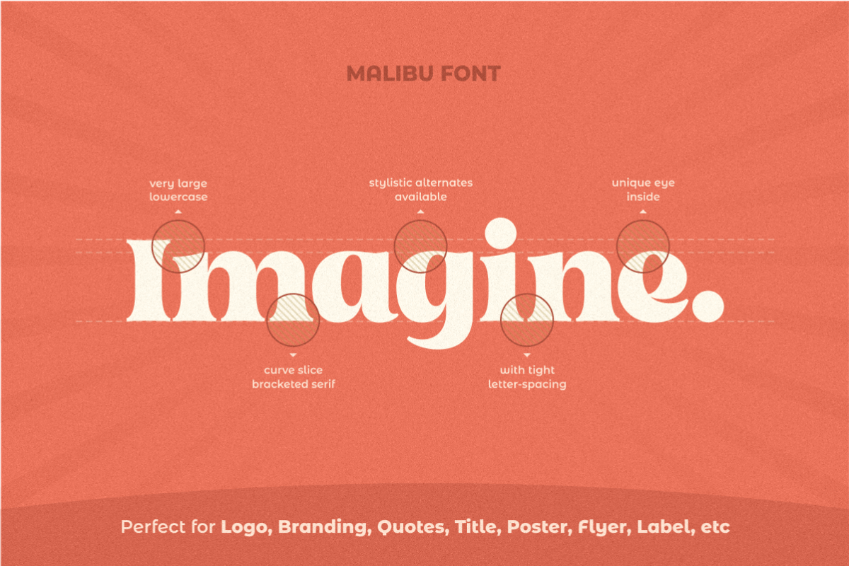 Malibu Fancy Vintage Font, a Serif Font by Sensatype