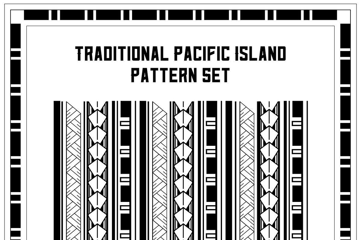 Pacific Island Pattern Set 3, a Pattern Graphic by vernitabashe
