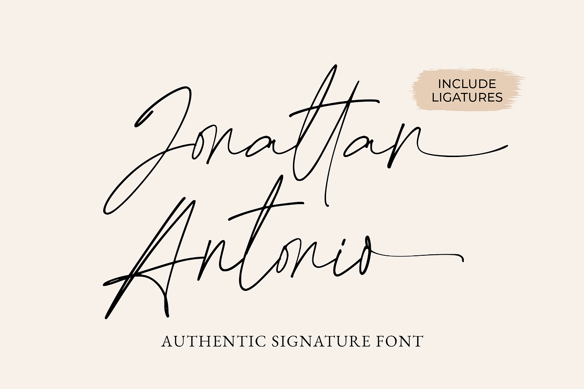 Jonattan Antonio – Authentic Signatu, a Handwritten Font by MJB Letters