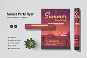 Sunset Party Flyer, a Flyer Template by AQR Studio