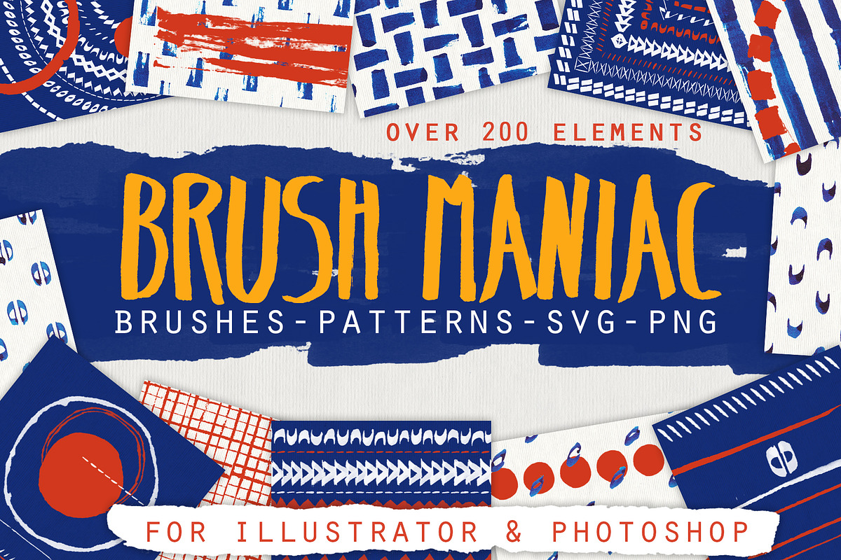 Handrawn PS & AI brushes & patterns, a Brush Add-On by Penelo Design