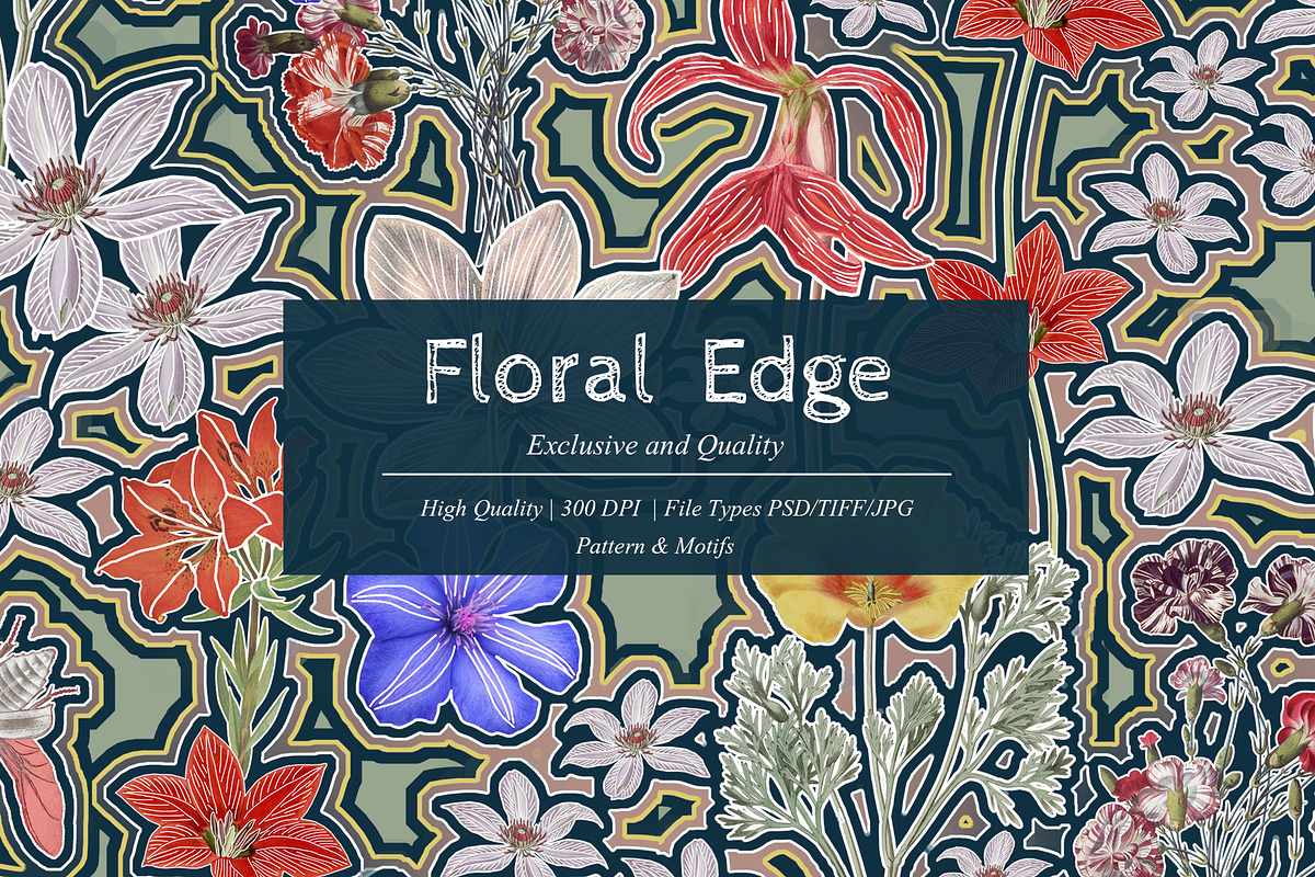 Floral Edge Seamless pattern, a Pattern Graphic by GND ART STUDIO ...