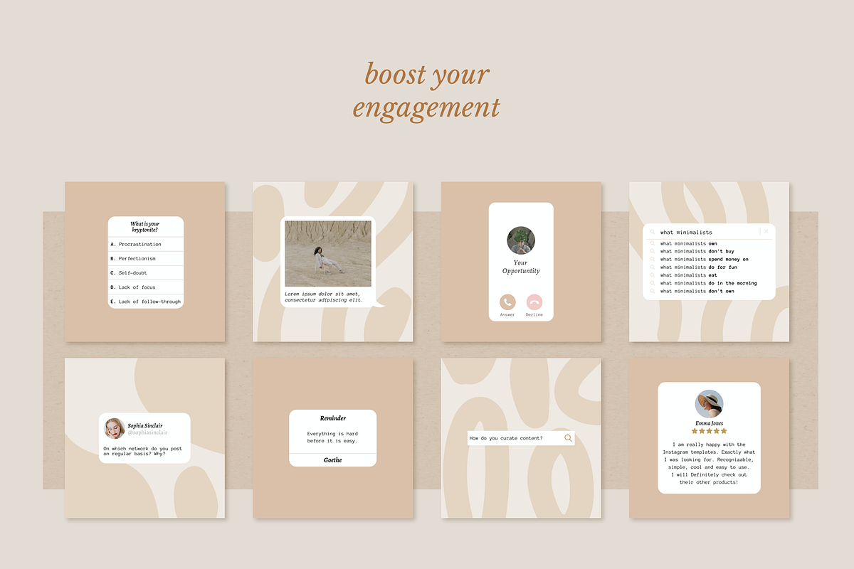 Instagram Template For Bloggers, a Social Media Template by Bonumo