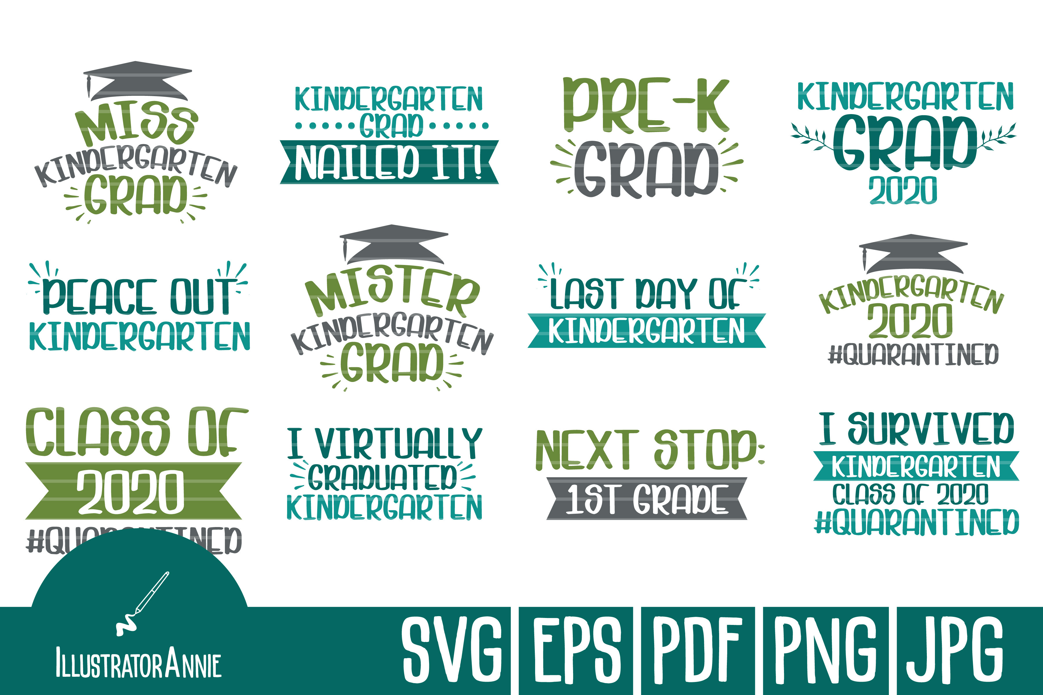 Kindergarten graduation SVG bundle, an Object Graphic by IllustratorAnnie