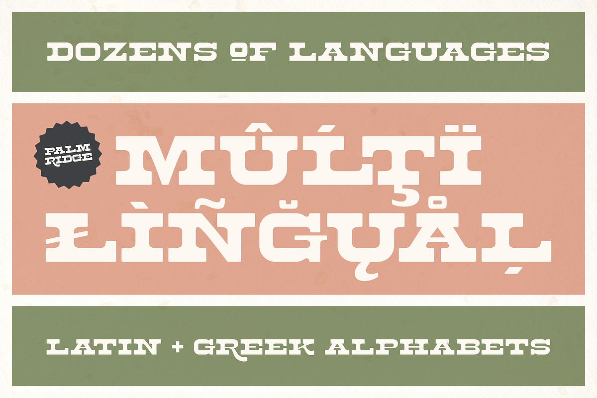 Palm Ridge Midcentury Southwest Font, a Serif Font by Molly Suber Thorpe