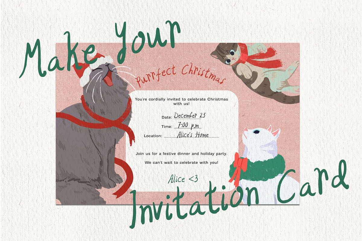 Christmas Cat Clipart Collection