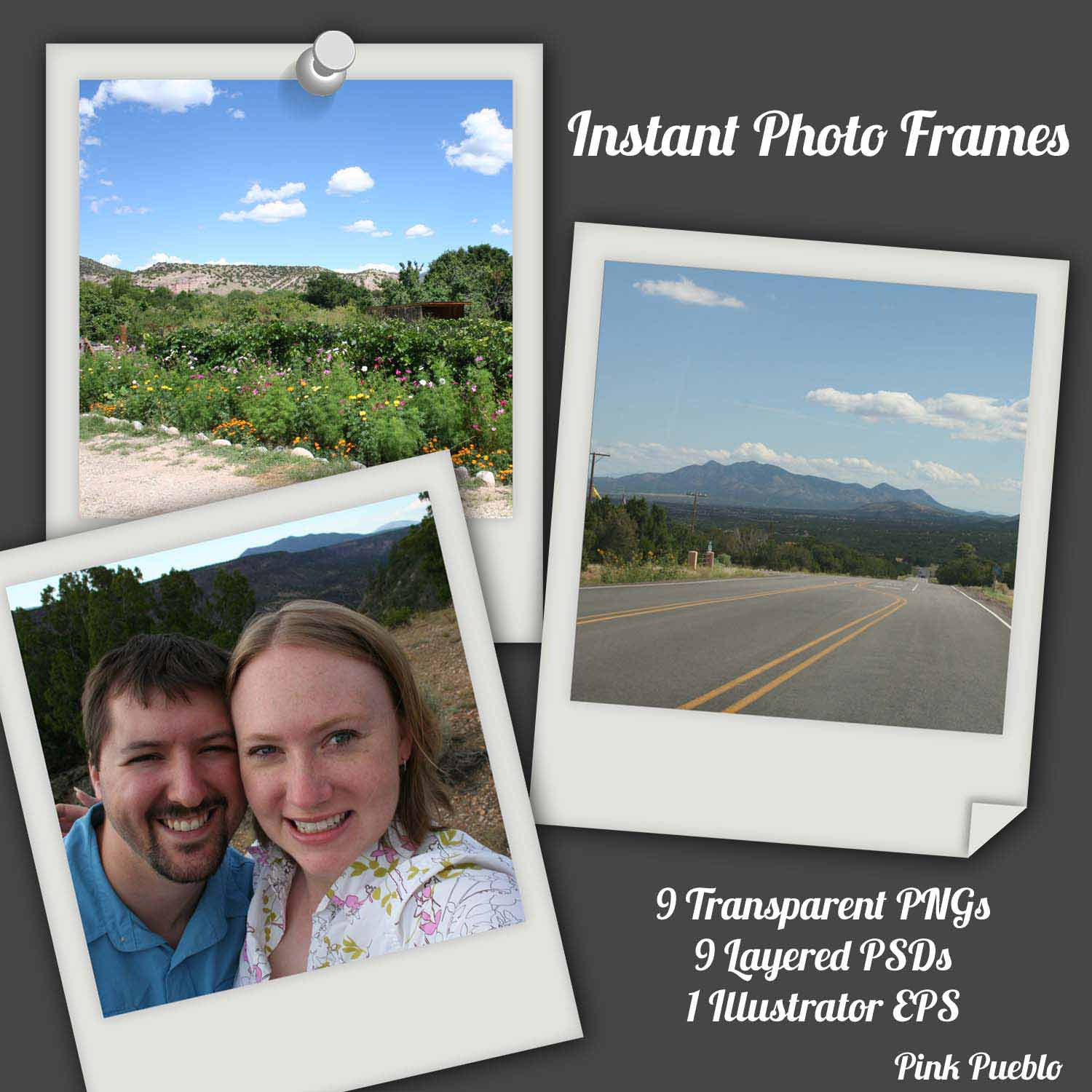 Instant Camera and Photobooth Frames, an Illustration by PinkPueblo