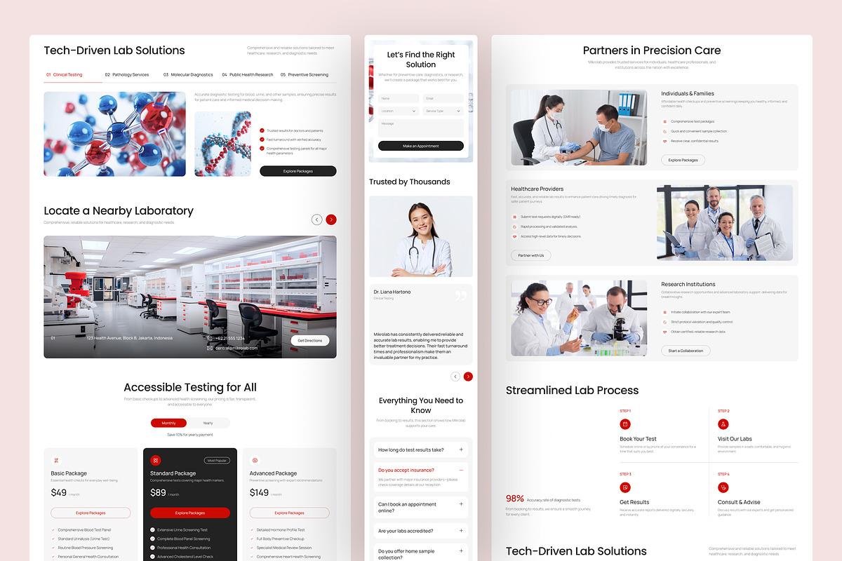 Laboratory Landing Page Figma, an UI Kit Template by peterdraw