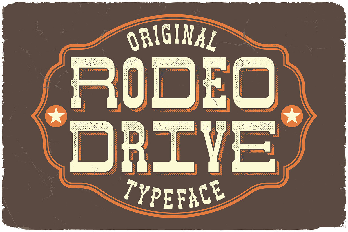 Rodeo Drive Font&Graphics, a Blackletter Font by VozzyStock