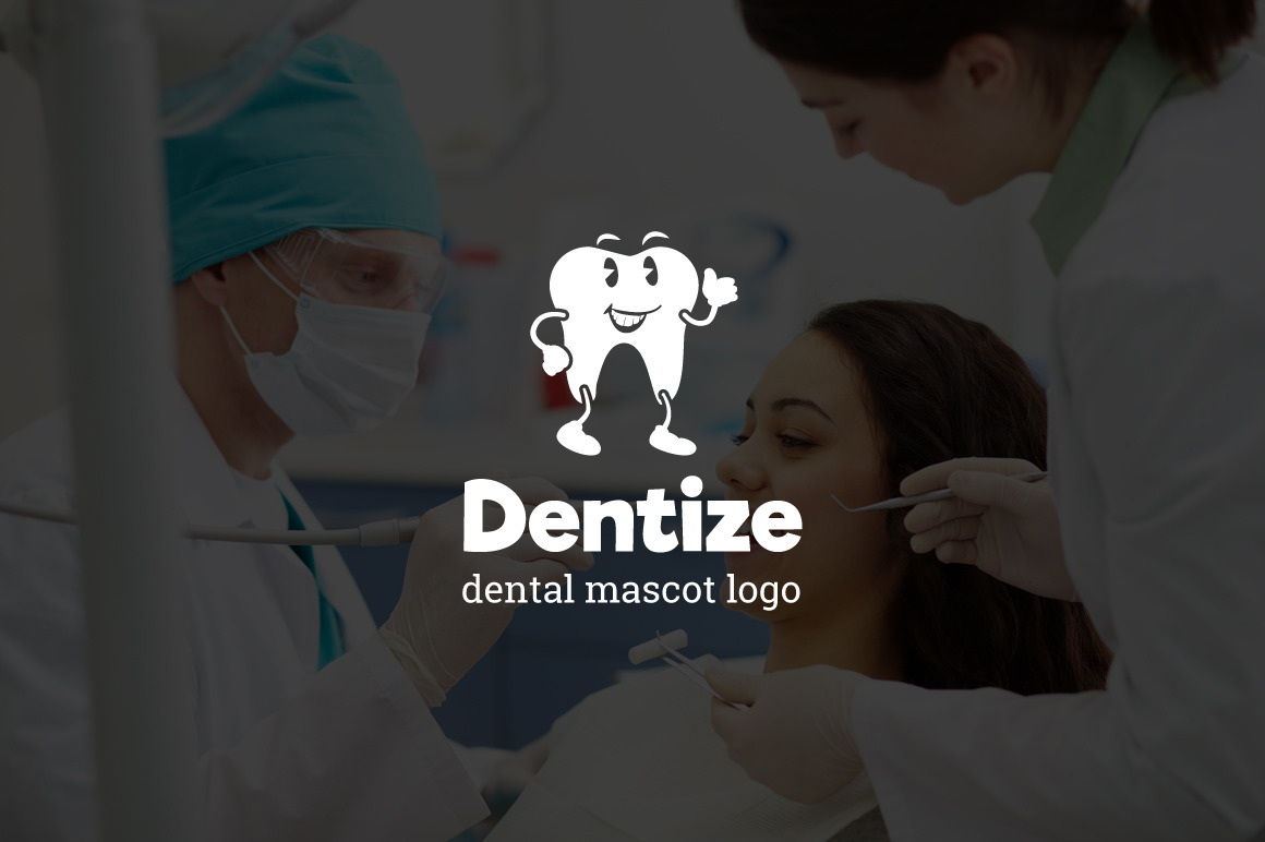 Dentize : Dental Mascot Logo, a Branding & Logo Template by Punkl Camp