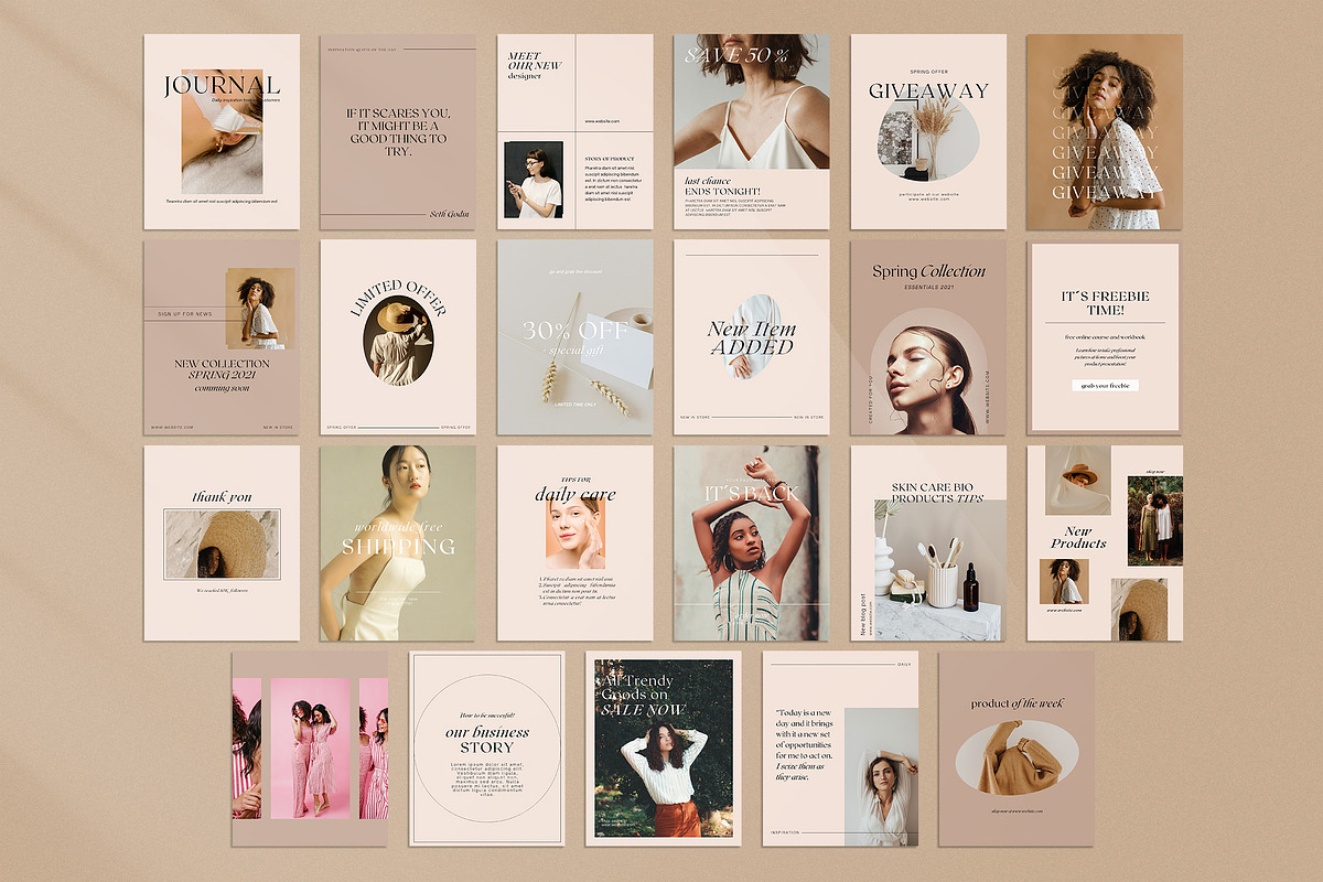 Instagram Shop Engagement Kit CANVA, a Social Media Template by Lyrata ...