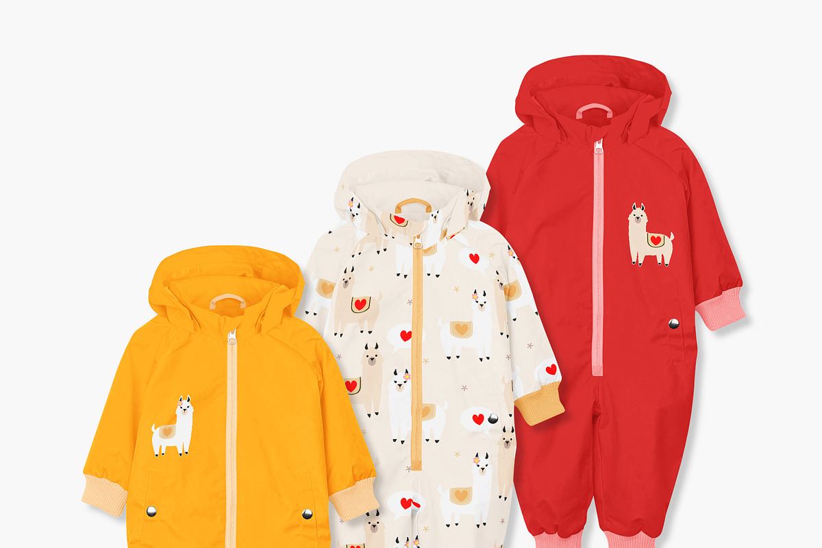 Baby Overall Winter Mock-ups Set, an Apparel Mockup by Mocca Mockups Store
