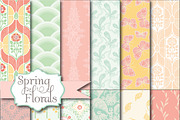 Spring Florals Digital Paper | Graphic Patterns ~ Creative Market