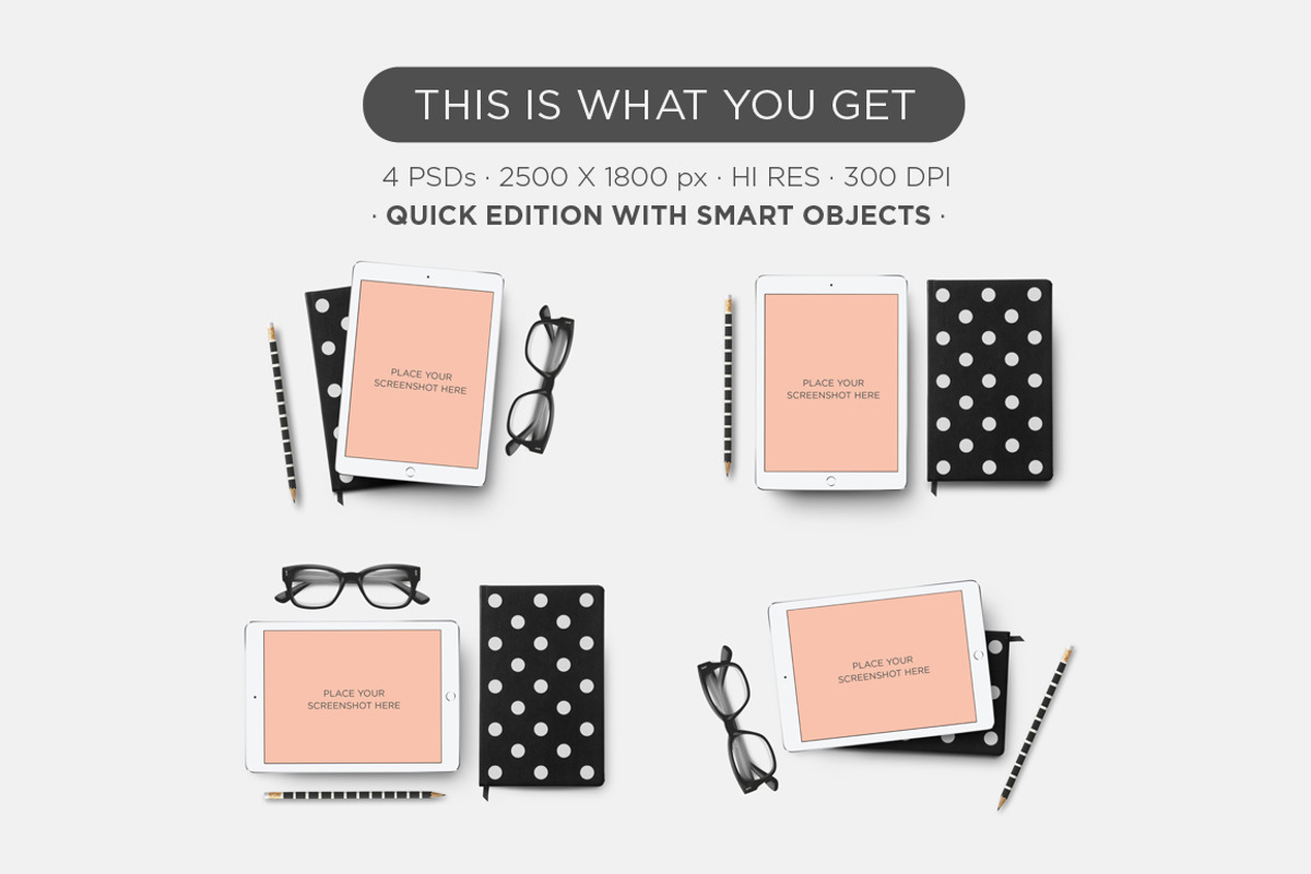 Mockup - iPad Air Dots, an iPad Mockup by tomodachi studio