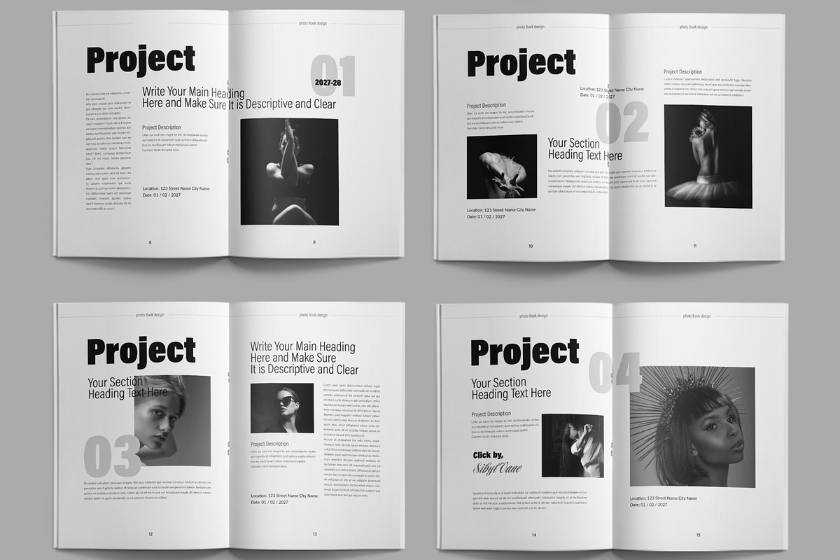 Photo Book Design Layout