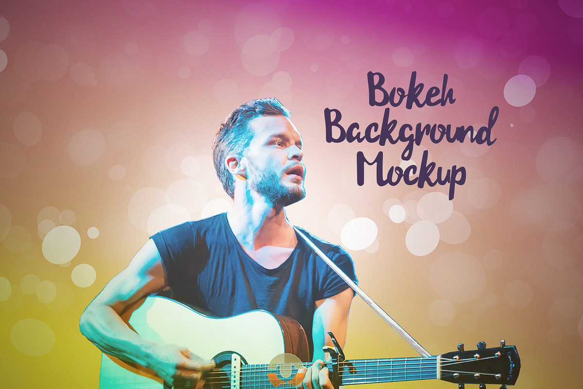 Mockup Bokeh Background, a Mockup by yantodesign