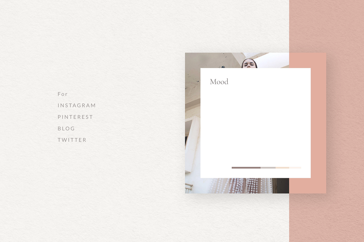 Rose Mood Board Pack, a Social Media Template by Simple P.