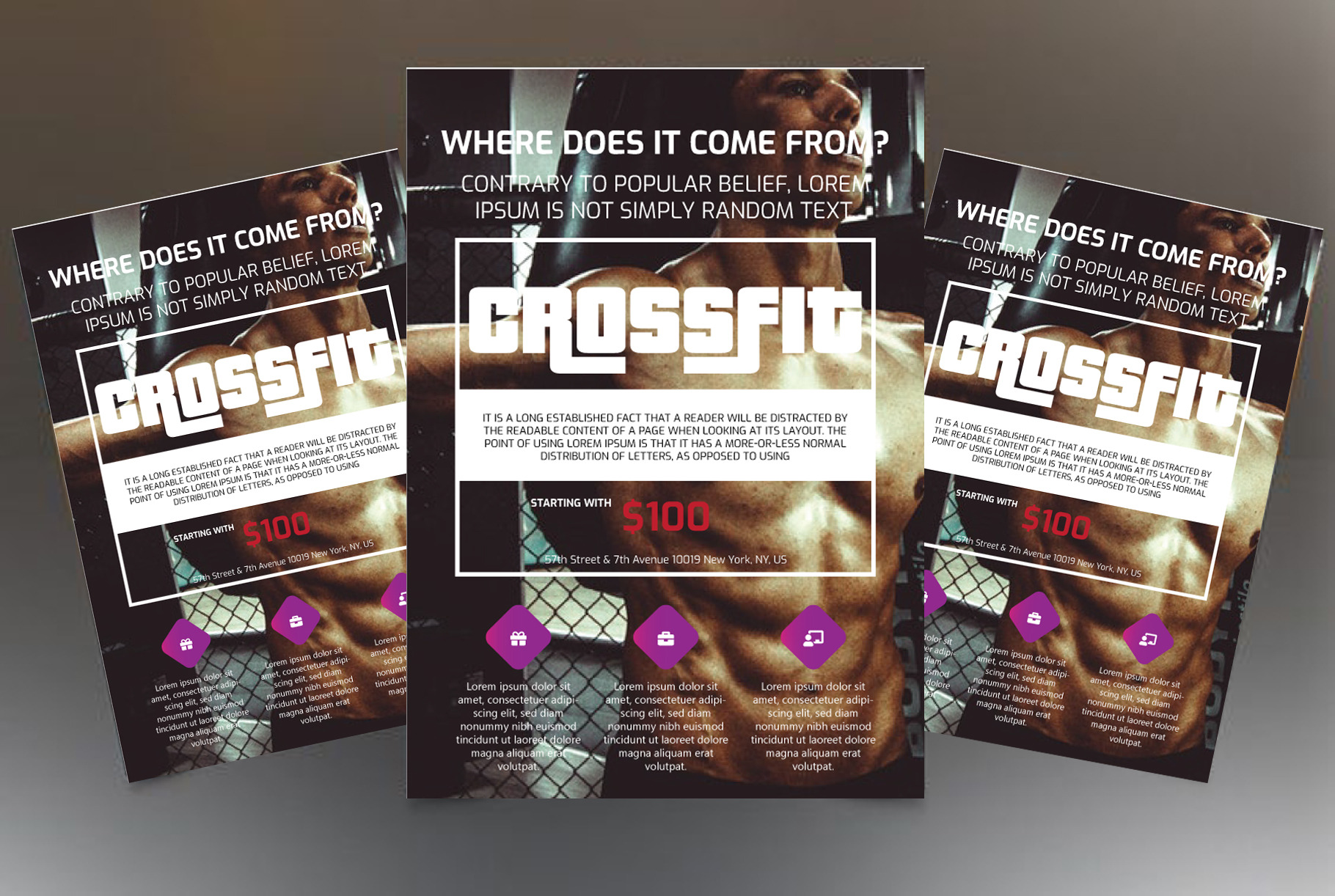 Crossfit Flyer, a Flyer Template by PenciGraphics | Creative Market