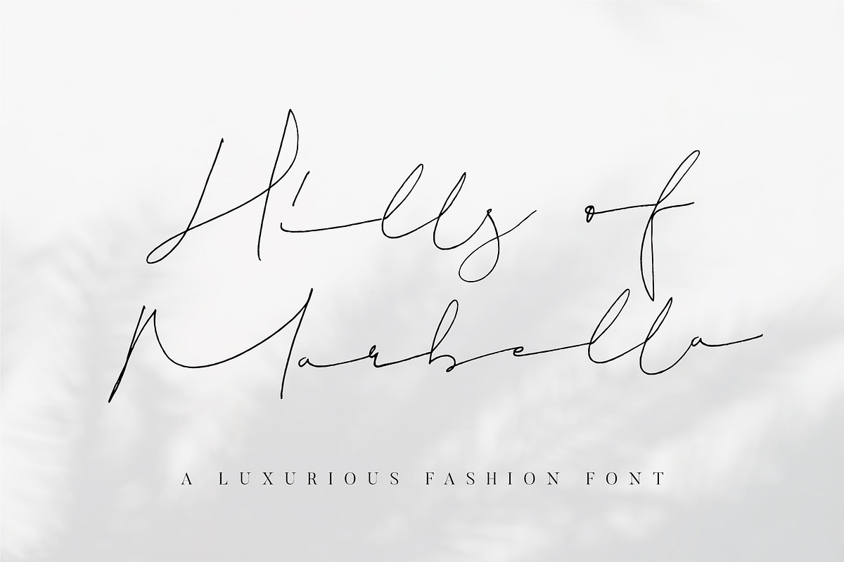 Hills of Marbella Font, a Script Font by Mats-Peter Forss