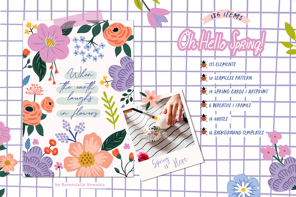 Spring Floral Clipart Collection, an Object Illustration by Essentially ...